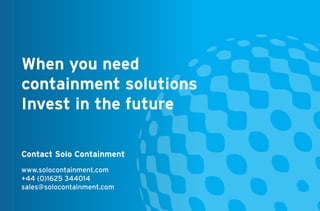Catch the Future of Containment Technology: | PPT
