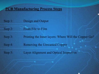 PCB designing and Manufacturing | PPTX