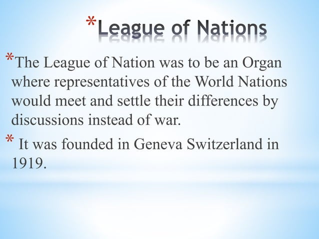 League of Nations | PPT