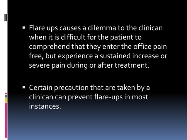 ENDODONTIC FLARE UPS | PPTX | Dental Health | Diseases and Conditions