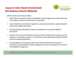 Inter bank unrestricted wakalah - mr. ijlal alvi | PDF