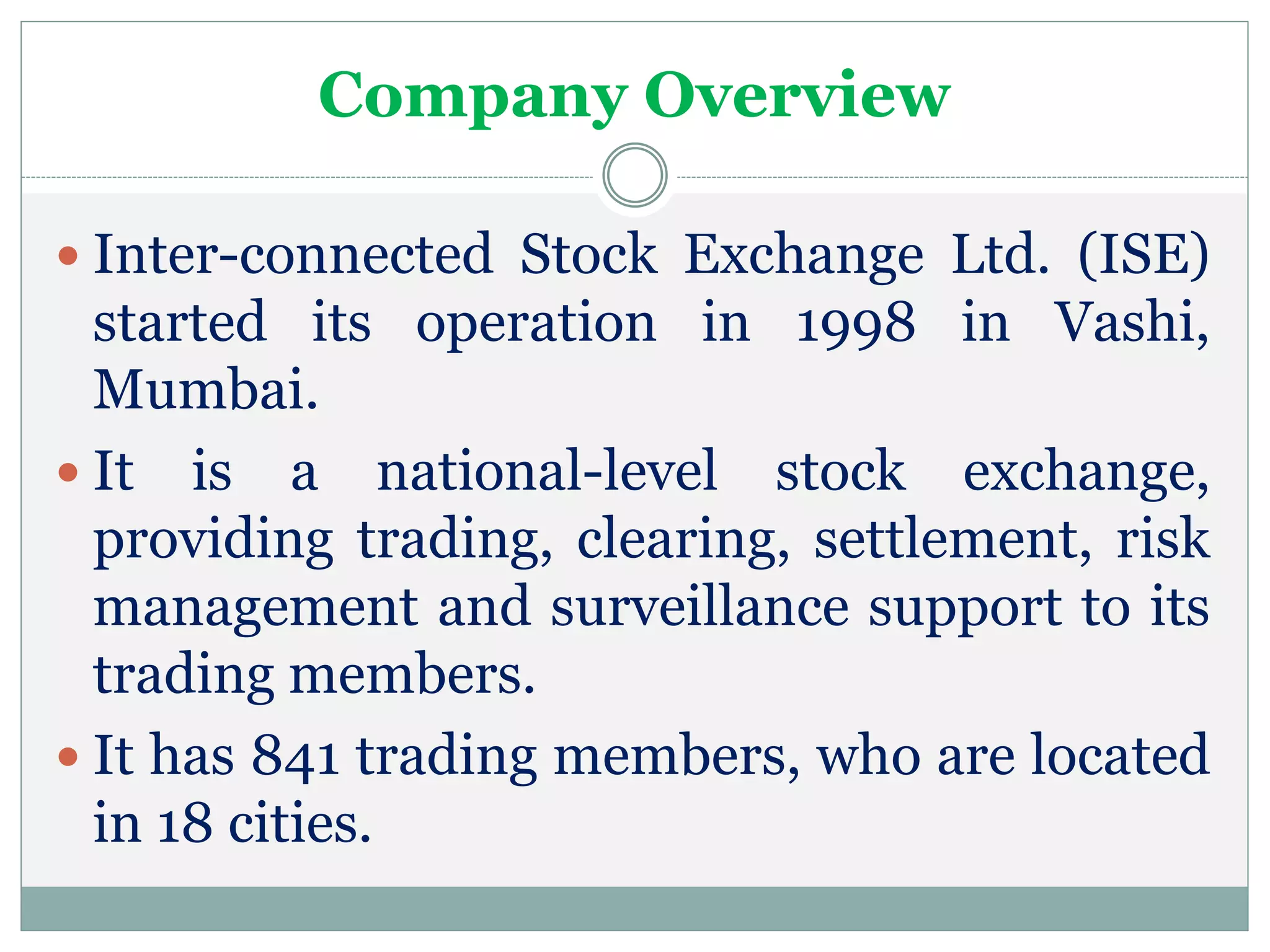 Inter connected stock exchange | PPTX