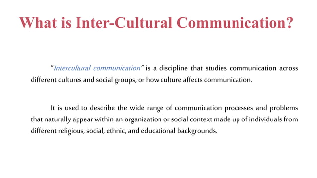 Intercultural Communication | PPTX