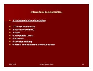 Inter Cultural Communication. | PDF