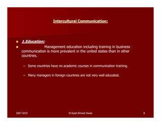 Inter Cultural Communication. | PDF