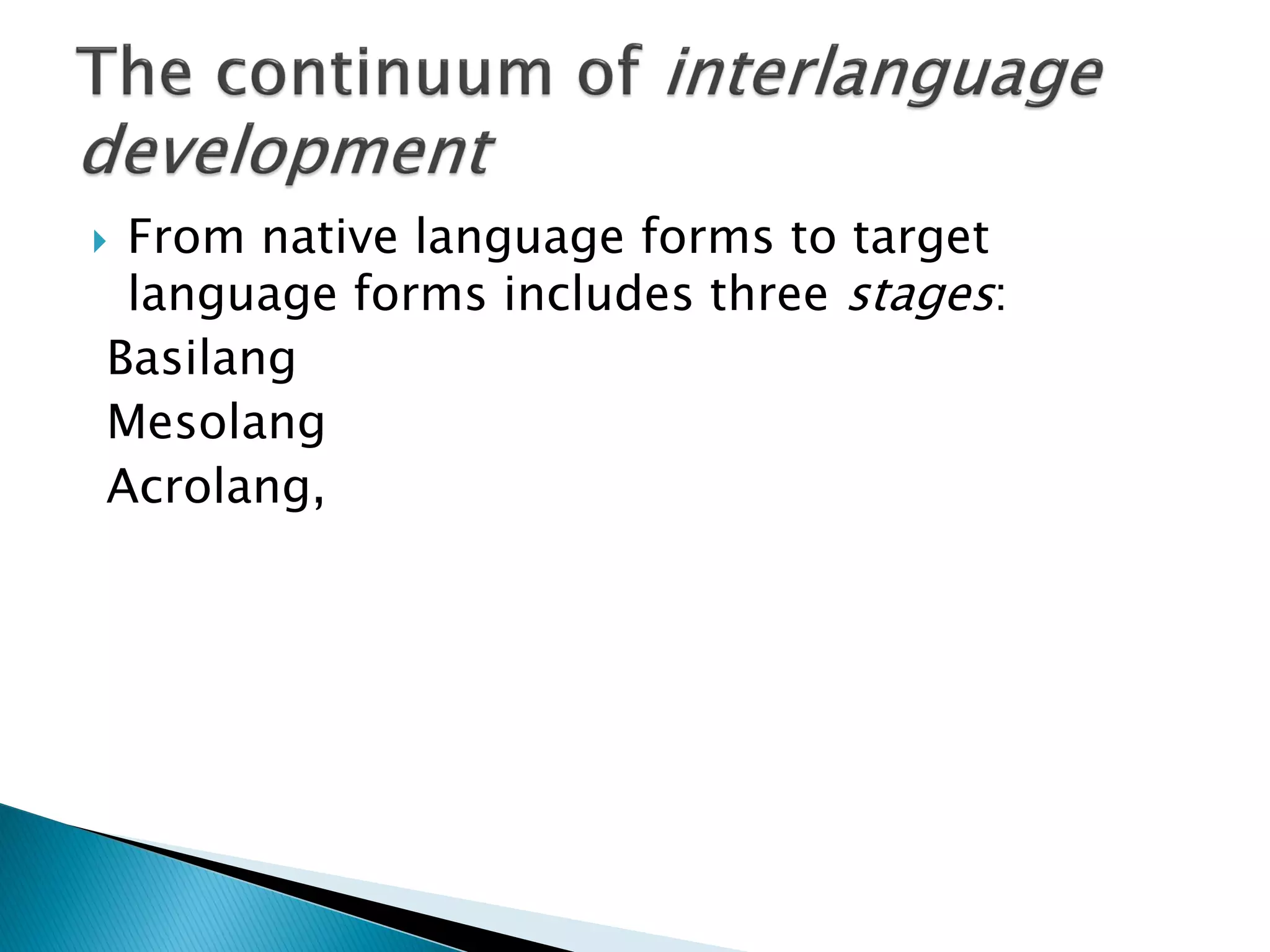 Inter language theory | PDF