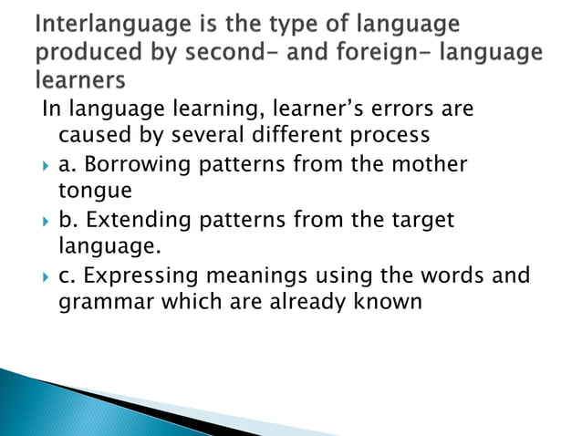 Inter language theory | PDF