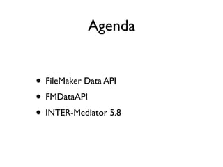 INTER-Mediator 5.8とFileMaker Data API | PPT