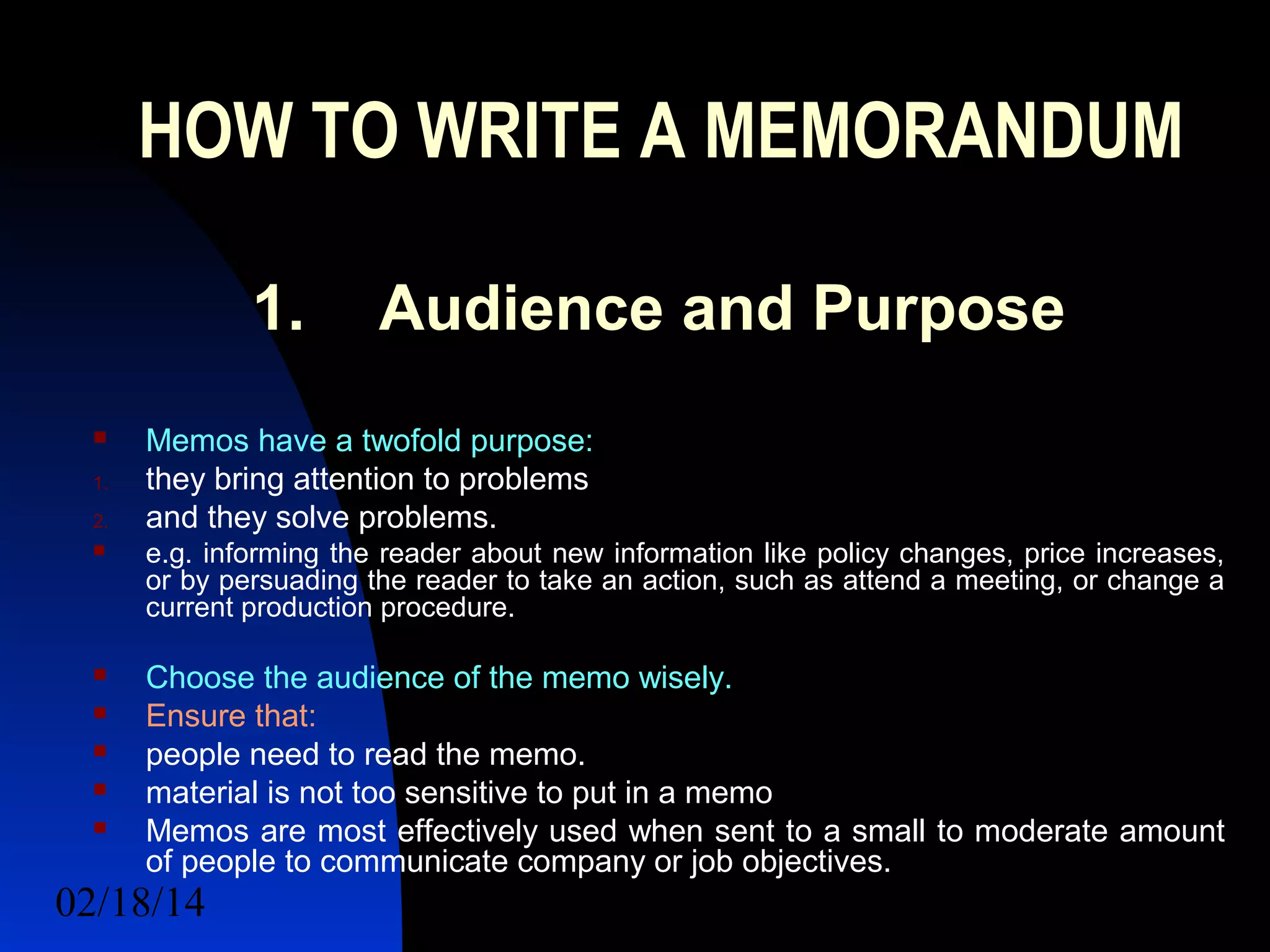 Inter office memorandum and informal (short) report | PPT