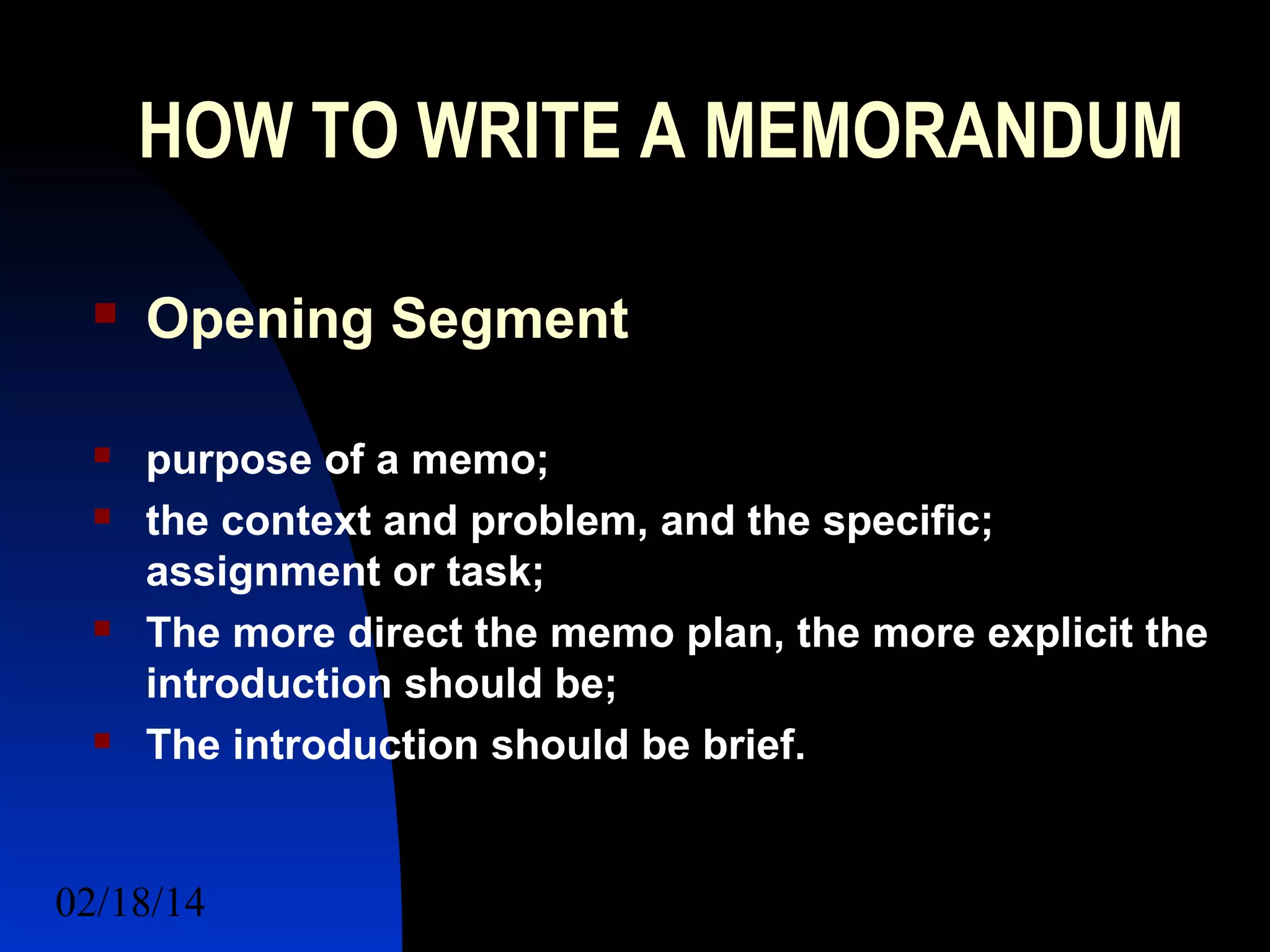 Inter office memorandum and informal (short) report | PPT