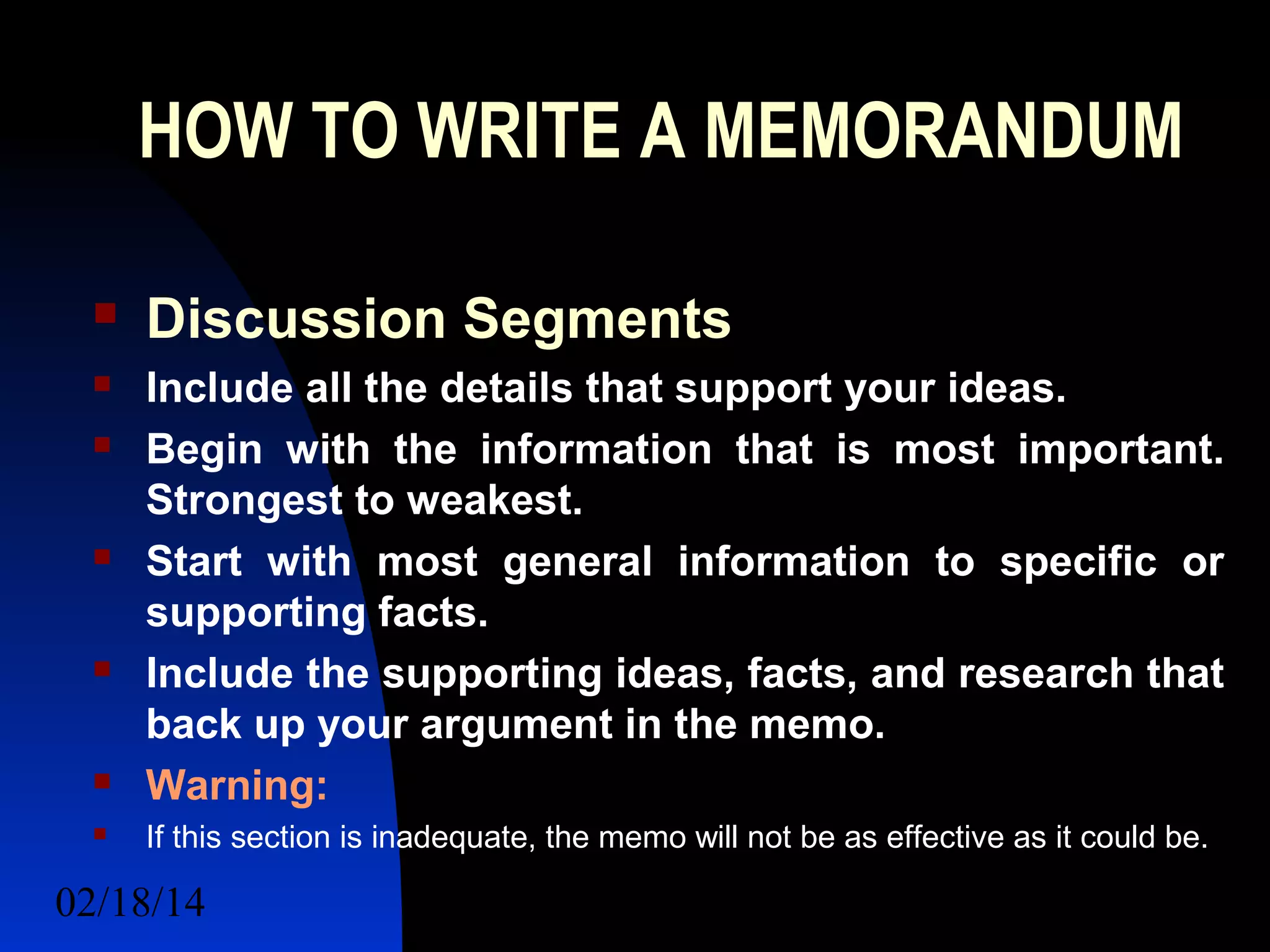 Inter office memorandum and informal (short) report | PPT