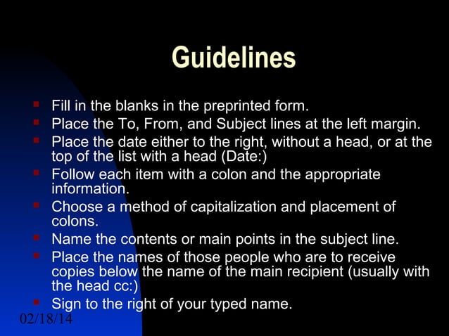 Inter office memorandum and informal (short) report | PPT