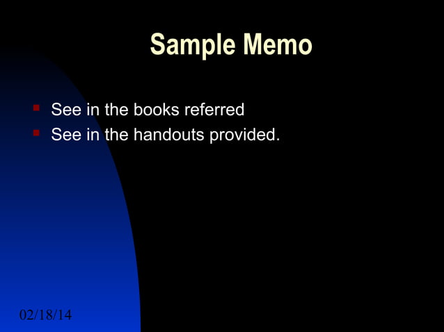 Inter office memorandum and informal (short) report | PPT