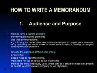 Inter office memorandum and informal (short) report | PPT