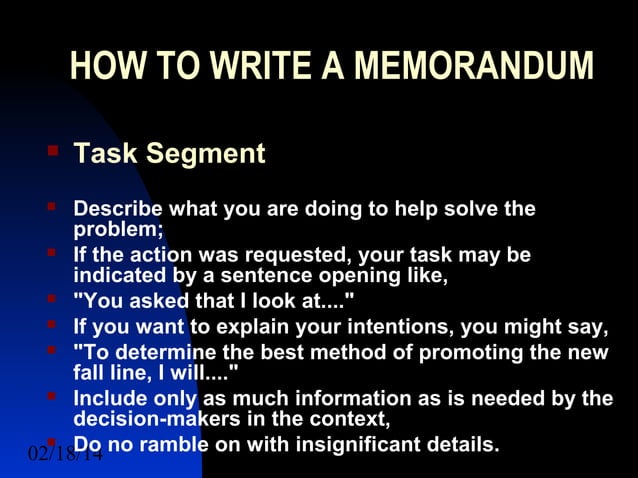 Inter office memorandum and informal (short) report | PPT