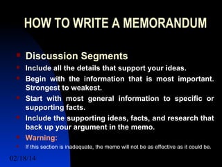 Inter office memorandum and informal (short) report | PPT