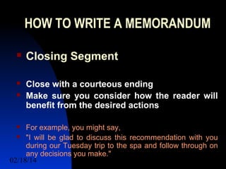 Inter office memorandum and informal (short) report | PPT