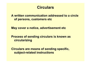 Inter office written communication | PDF