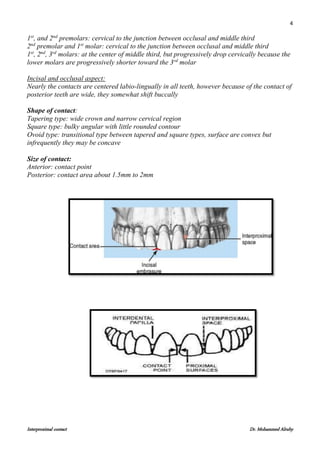 Inter-Proximal Contact and its Implications | PDF