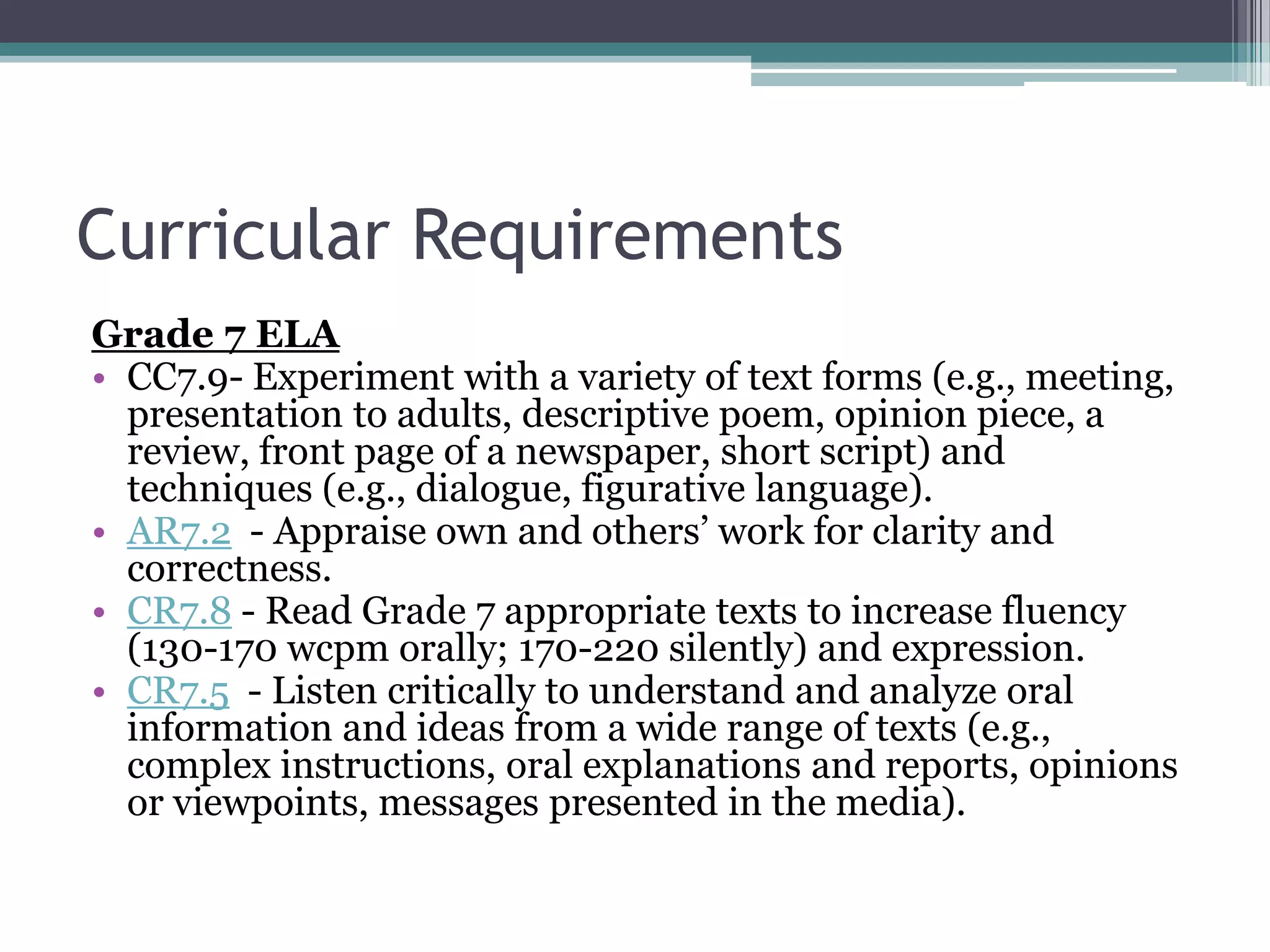 Inter school novel study | PPTX