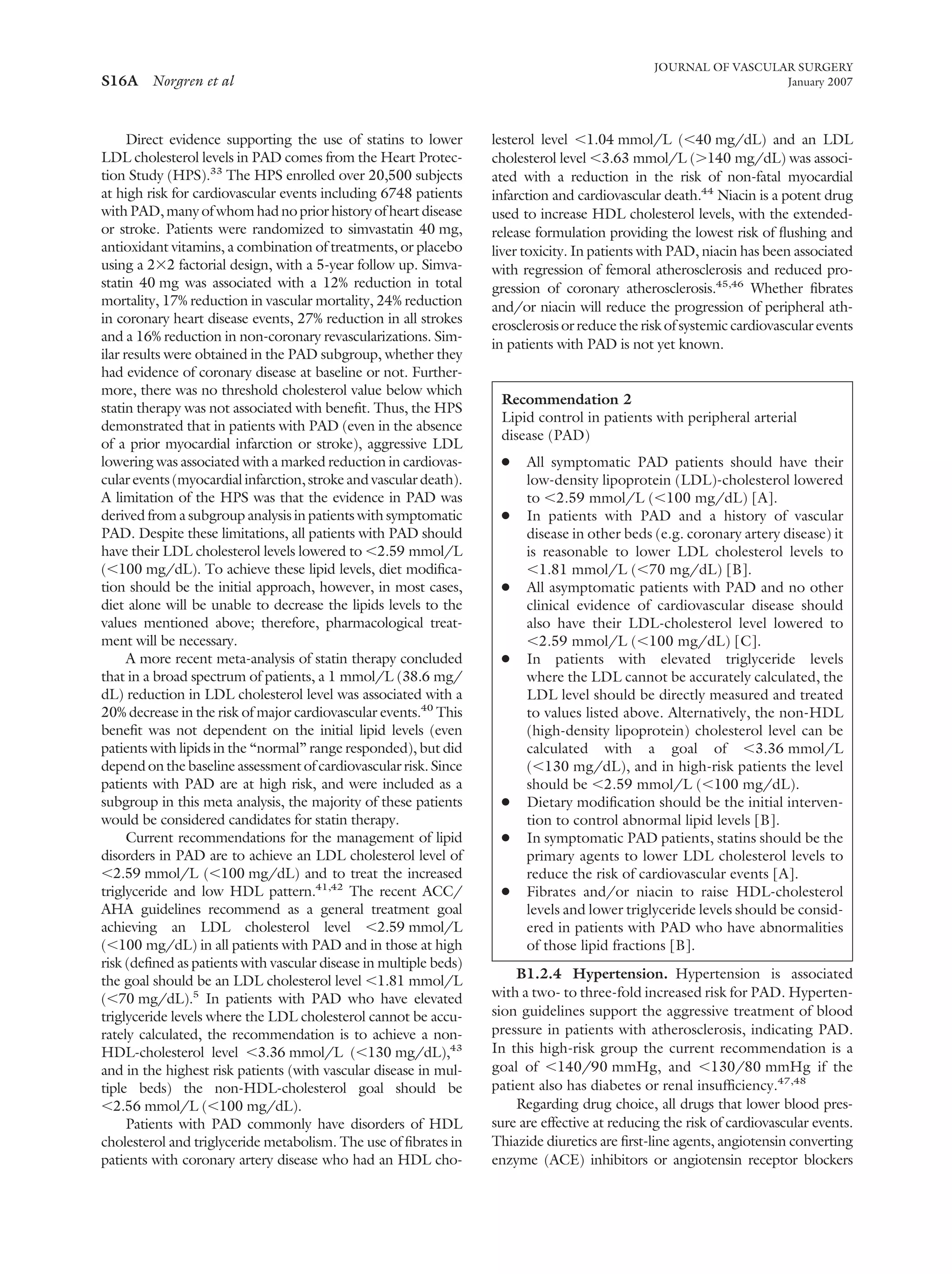 Inter society consensus for the management of peripheral arterial ...