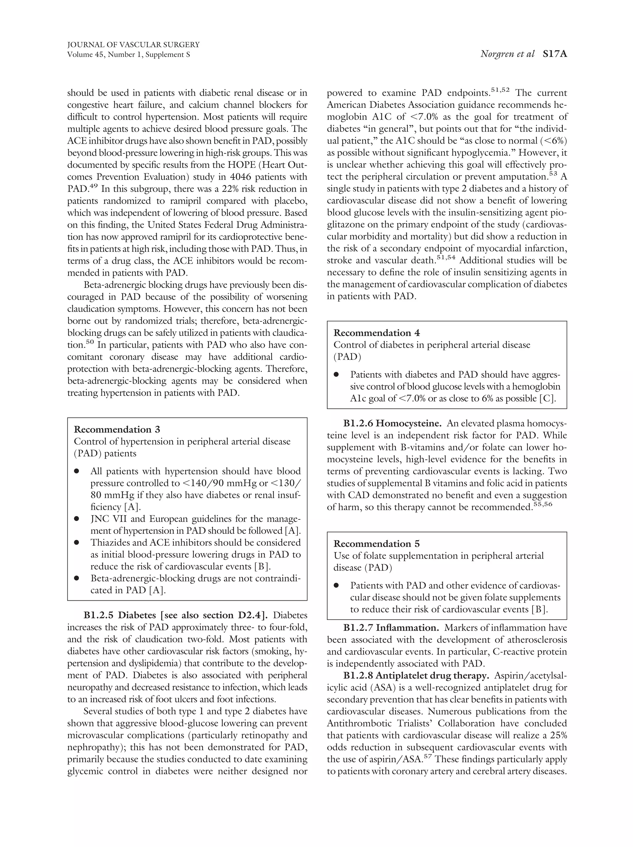 Inter society consensus for the management of peripheral arterial ...