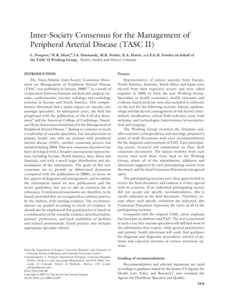 Inter society consensus for the management of peripheral arterial ...