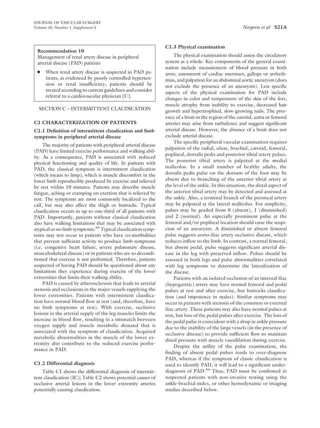 Inter society consensus for the management of peripheral arterial ...