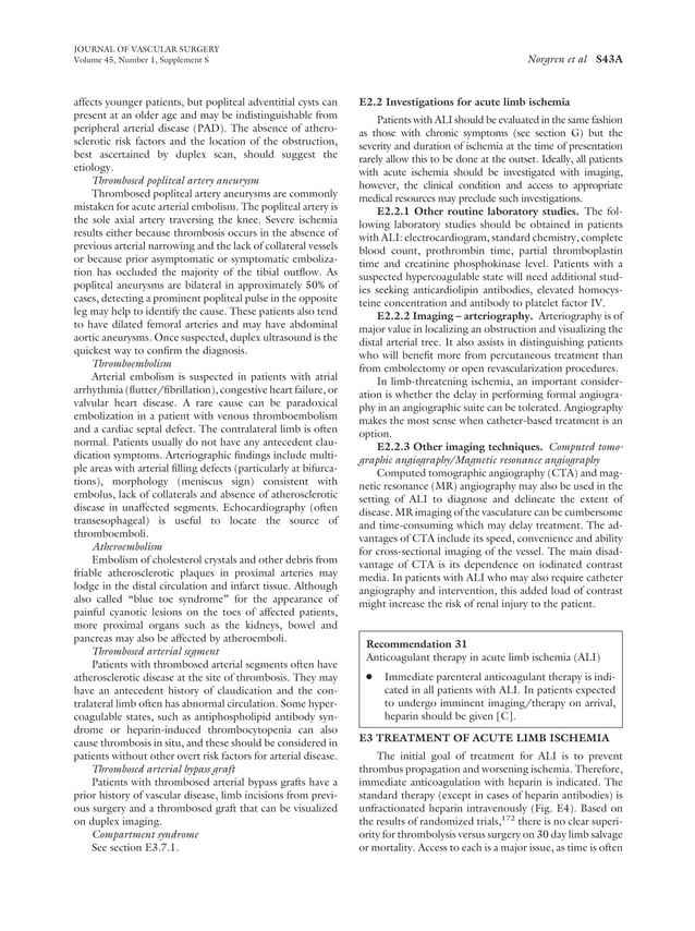 Inter society consensus for the management of peripheral arterial ...