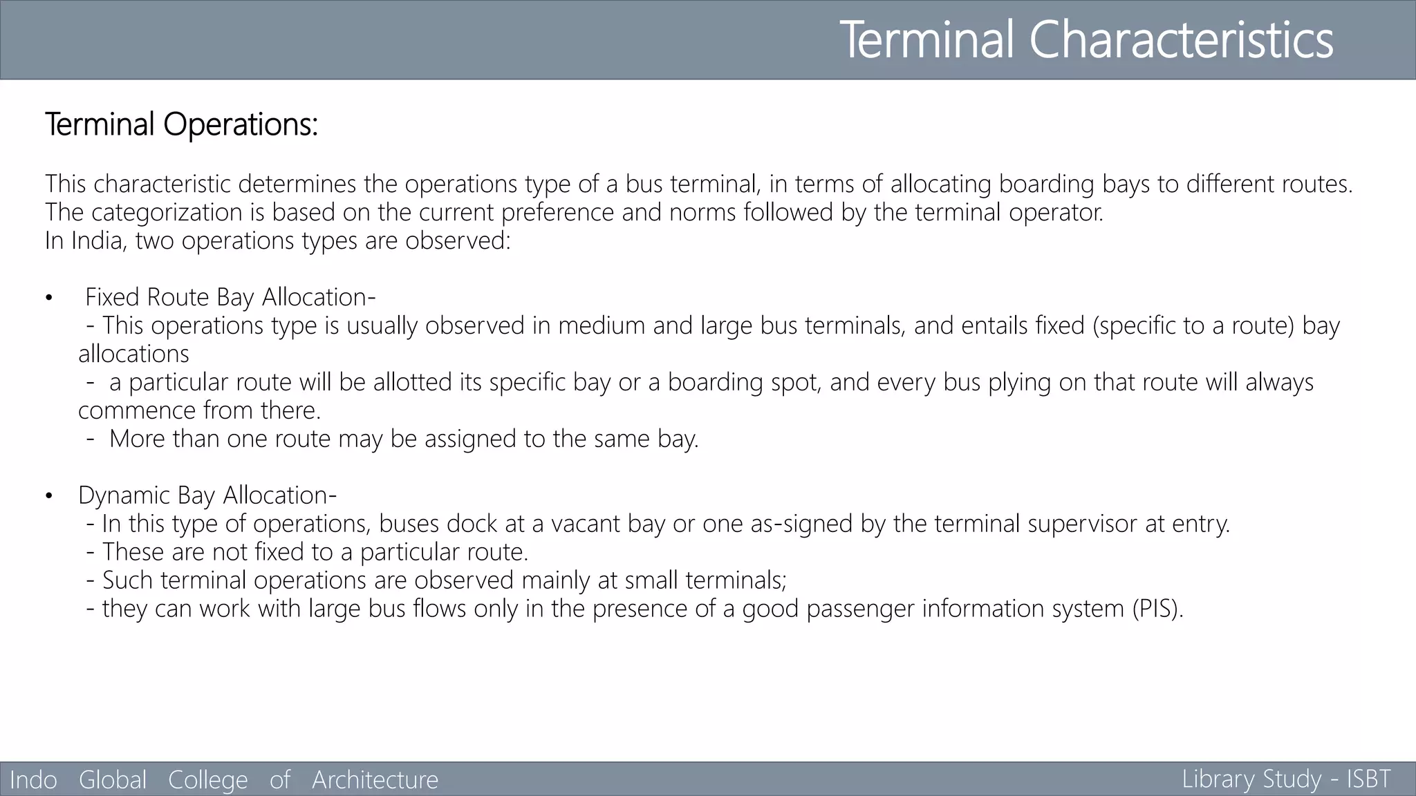 Inter state bus terminal - Library Study & Case Study | PPTX