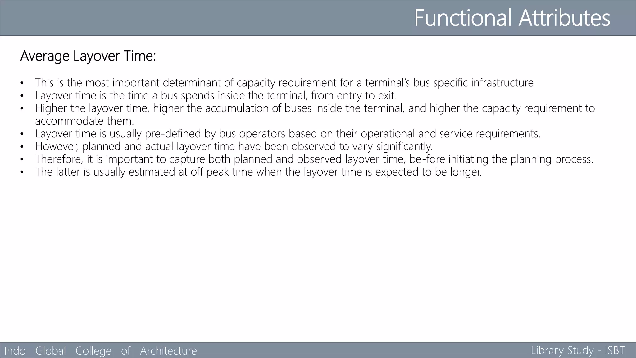 Inter state bus terminal - Library Study & Case Study | PPTX