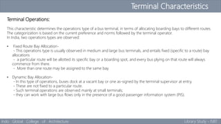 Inter state bus terminal - Library Study & Case Study | PPTX