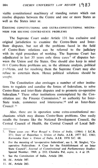 Inter state council effective solution for centre-state problems | PDF