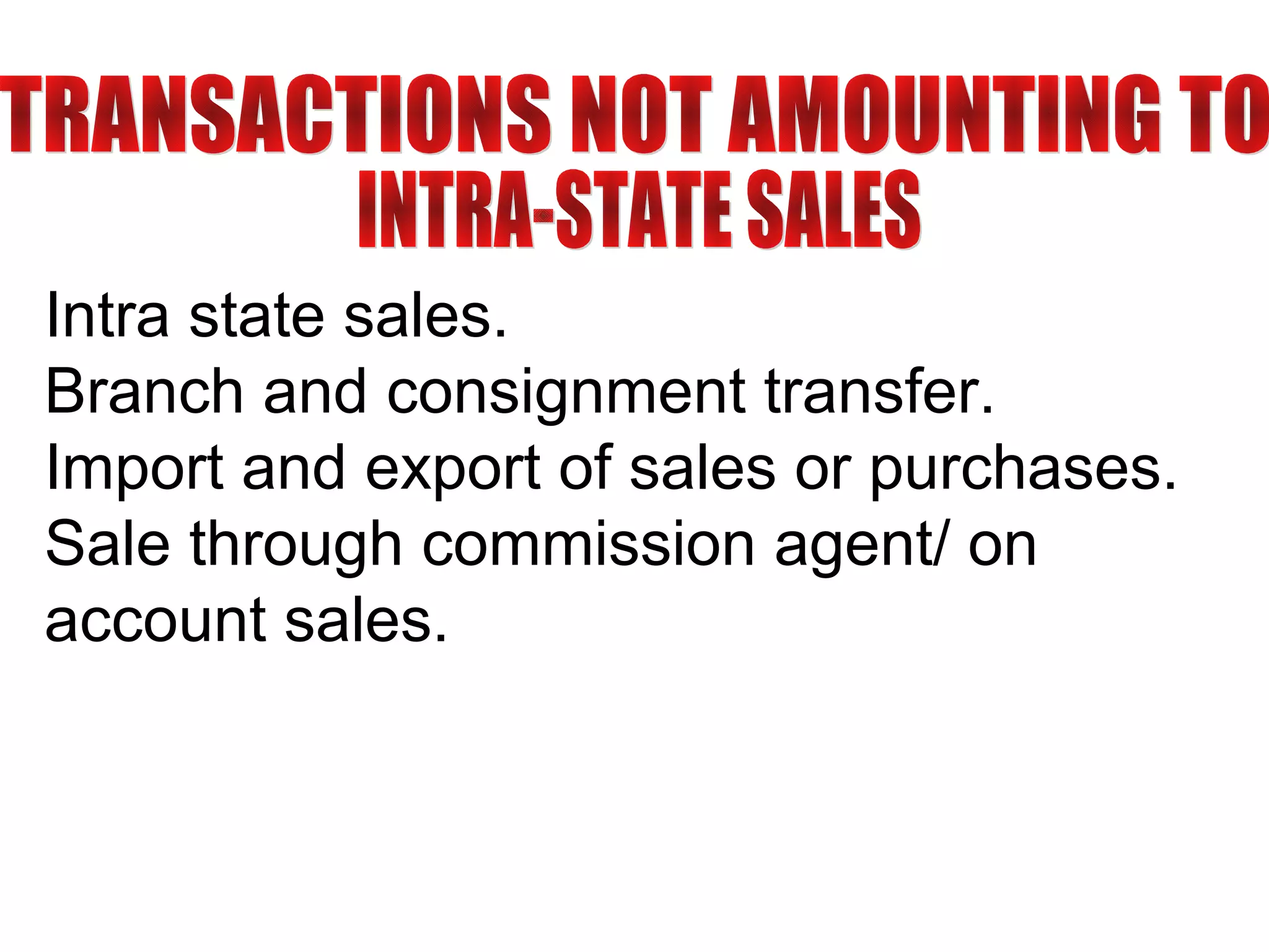 Inter state sales | PPT