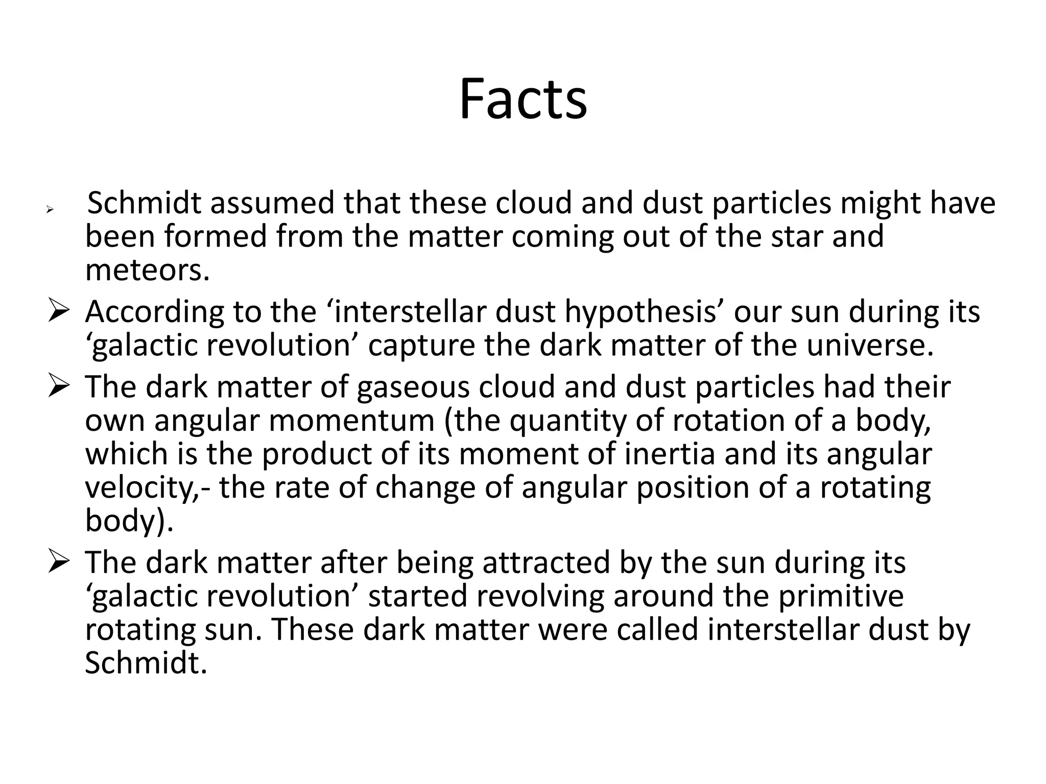 Inter-stellar dust hypothesis of Otto Schmidt.pptx