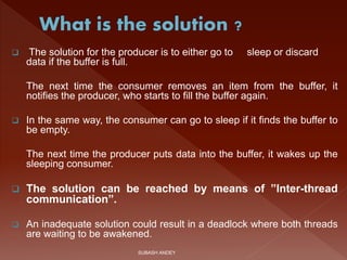 Inter thread communication | PPTX | Computing | Technology & Computing