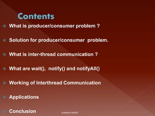 Inter thread communication