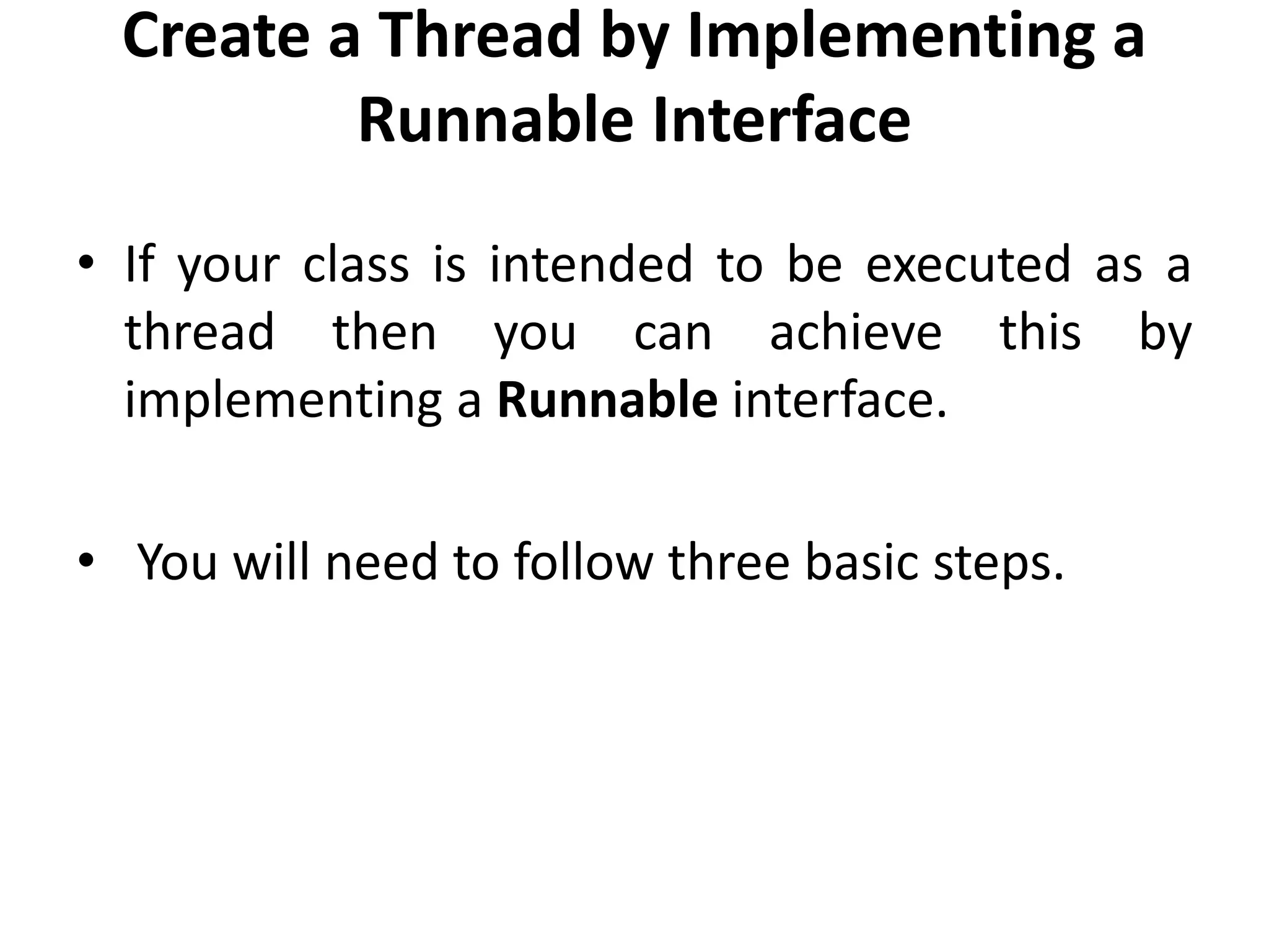 Inter thread communication & runnable interface | PPT