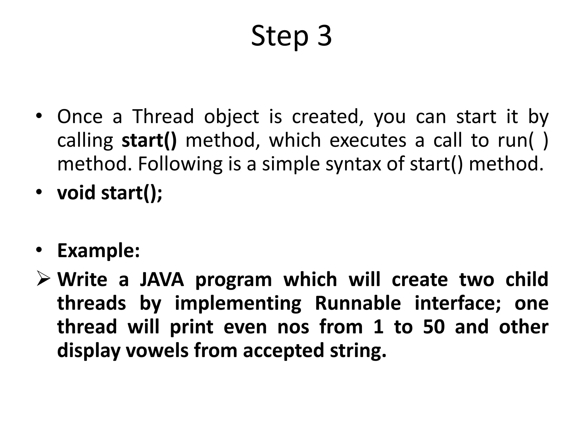 Inter thread communication & runnable interface | PPT