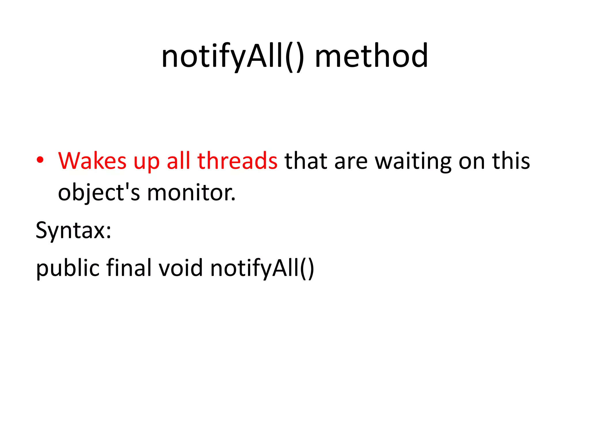 Inter thread communication & runnable interface | PPTX