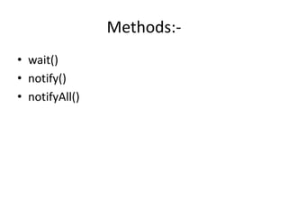 Inter thread communication & runnable interface | PPT