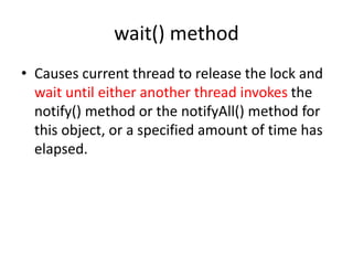 Inter thread communication & runnable interface | PPT
