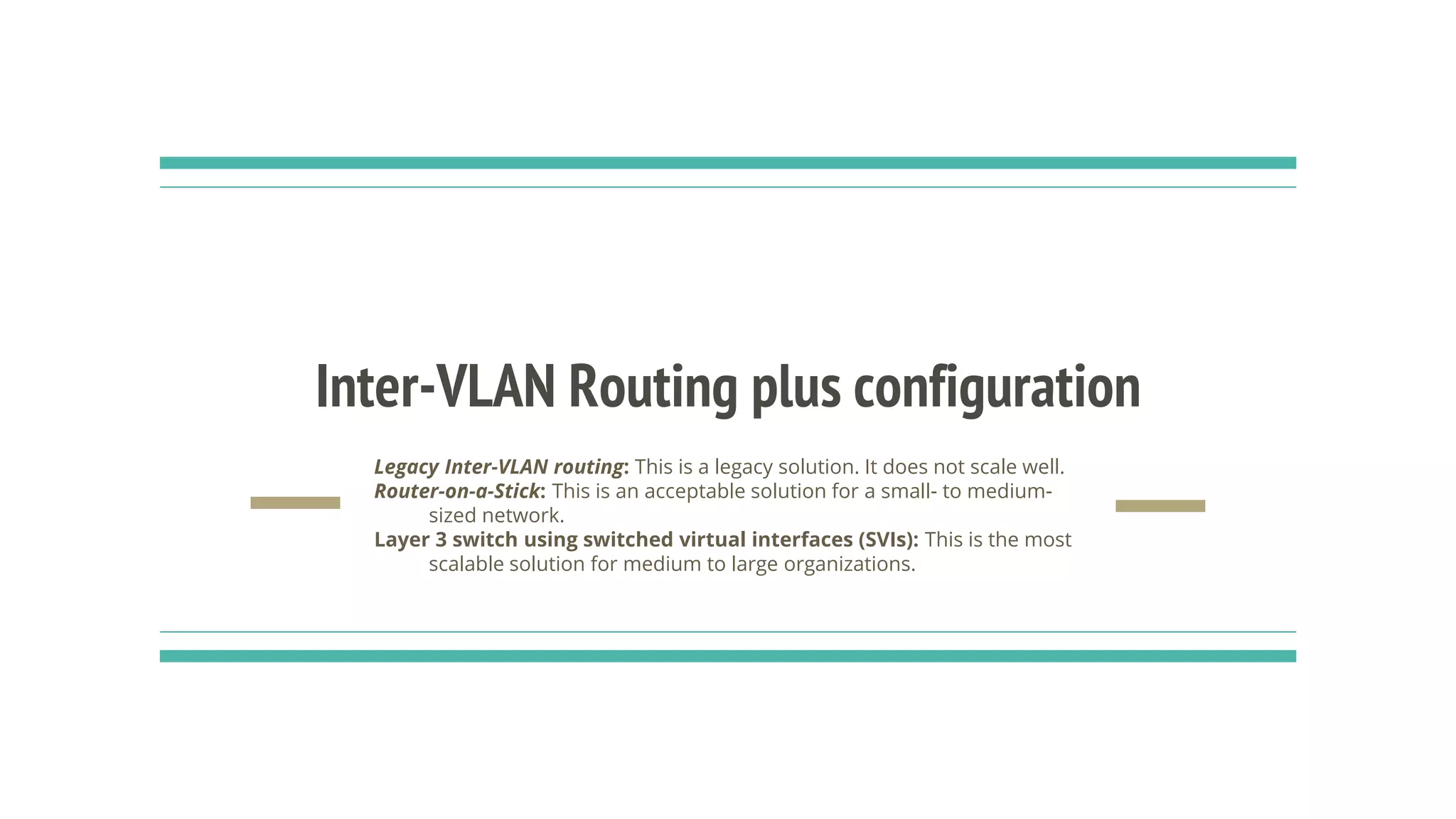 Inter Vlan Routing Plus Configuration Ppt