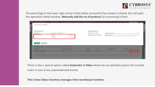 Inter warehouse transfer in odoo | PDF