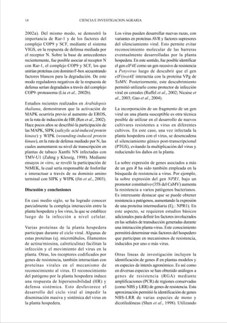Interaccion planta-virus durante el proceso infectivo | PDF