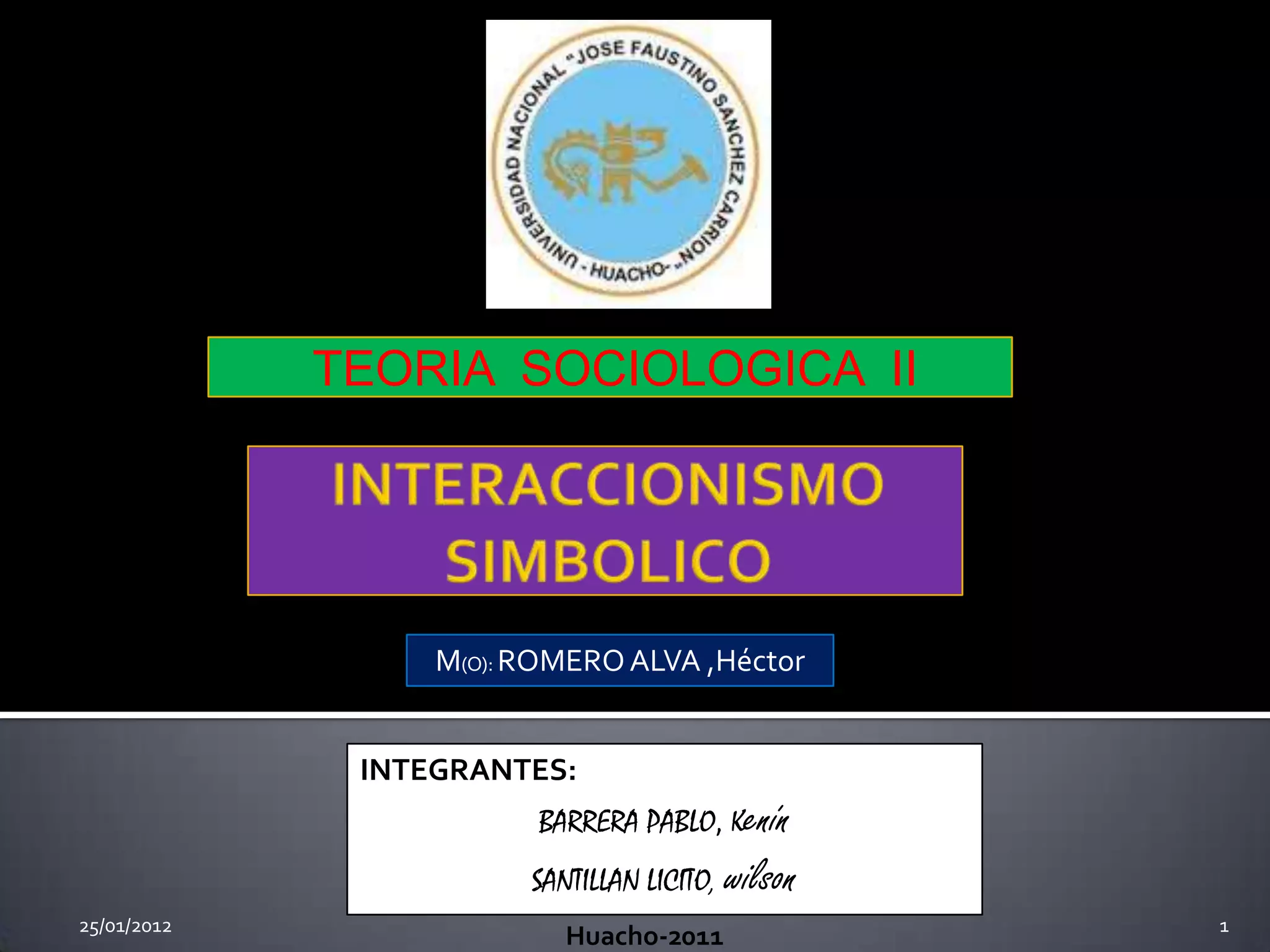 Interaccionismo simbolico | PPTX