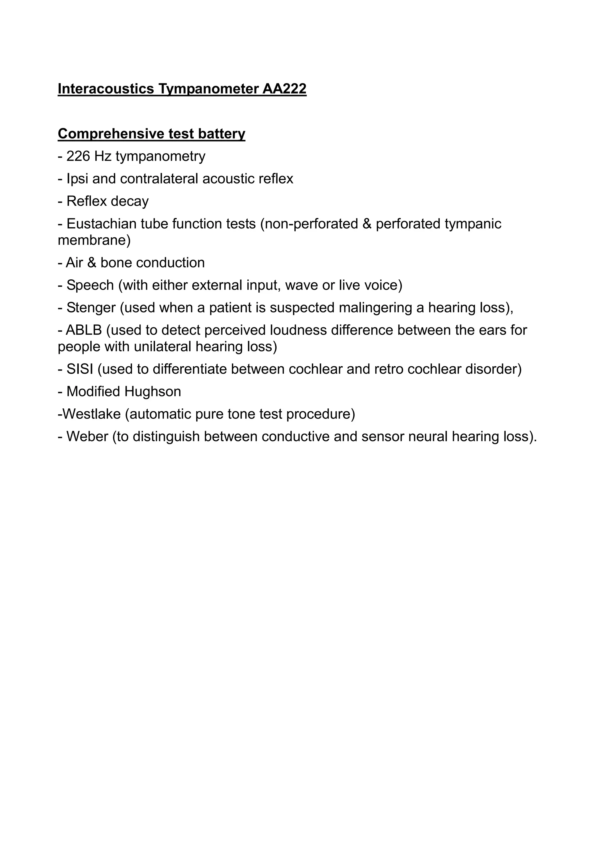 Interacoustics Tympanometer AA222.doc