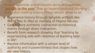 Interacting with History through Historical Shrines and Museums | PPTX