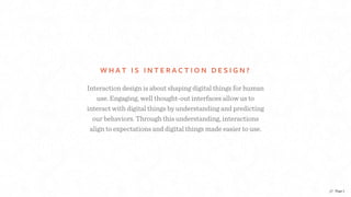 A Field Guide to Interaction Design (IxD) | PDF