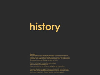 Interaction Design History | PPT